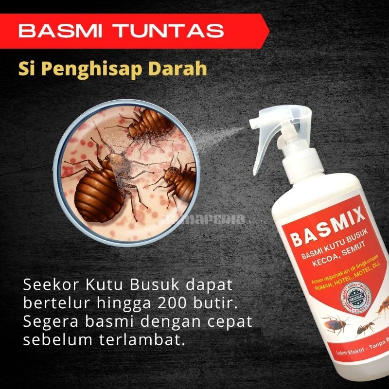 Jual BASMIX 500 ML obat semprot anti kutu busuk kasur-tumila-kepinding ...
