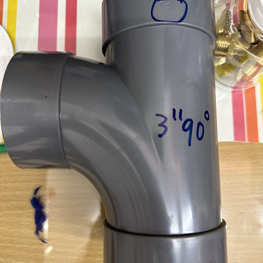 Jual large radius tee 3" 90° derajat/ Tee Y 90° derajat 3" LANGGENG pvc D | Shopee Indonesia