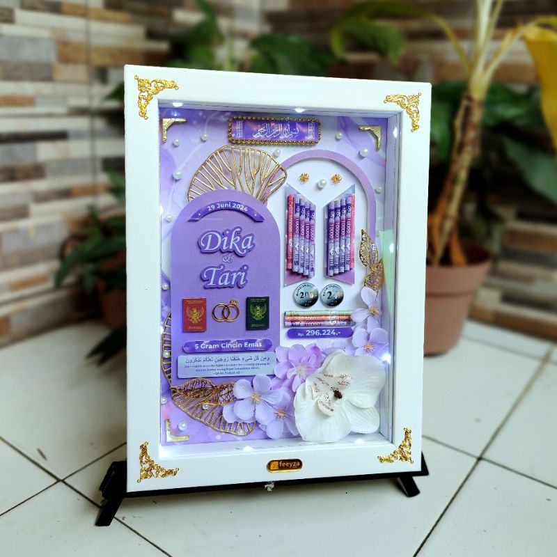 Jual Mahar Nikah Anggrek / Bingkai mahar minimalis / simbolis mahar ...