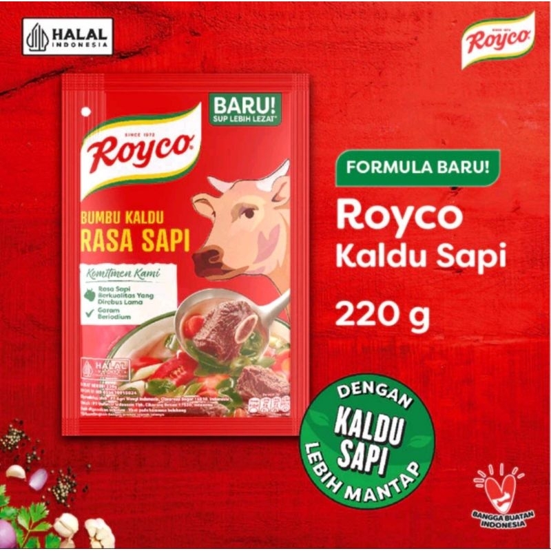 Jual Royco Bumbu Kaldu Penyedap Rasa Sapi 220gr | Shopee Indonesia