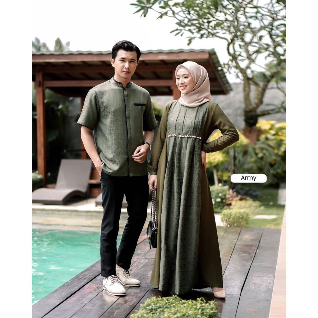 Jual Sarimbit Keluarga Outfit lebaran 2024 gamis koko muslim muslimah ...