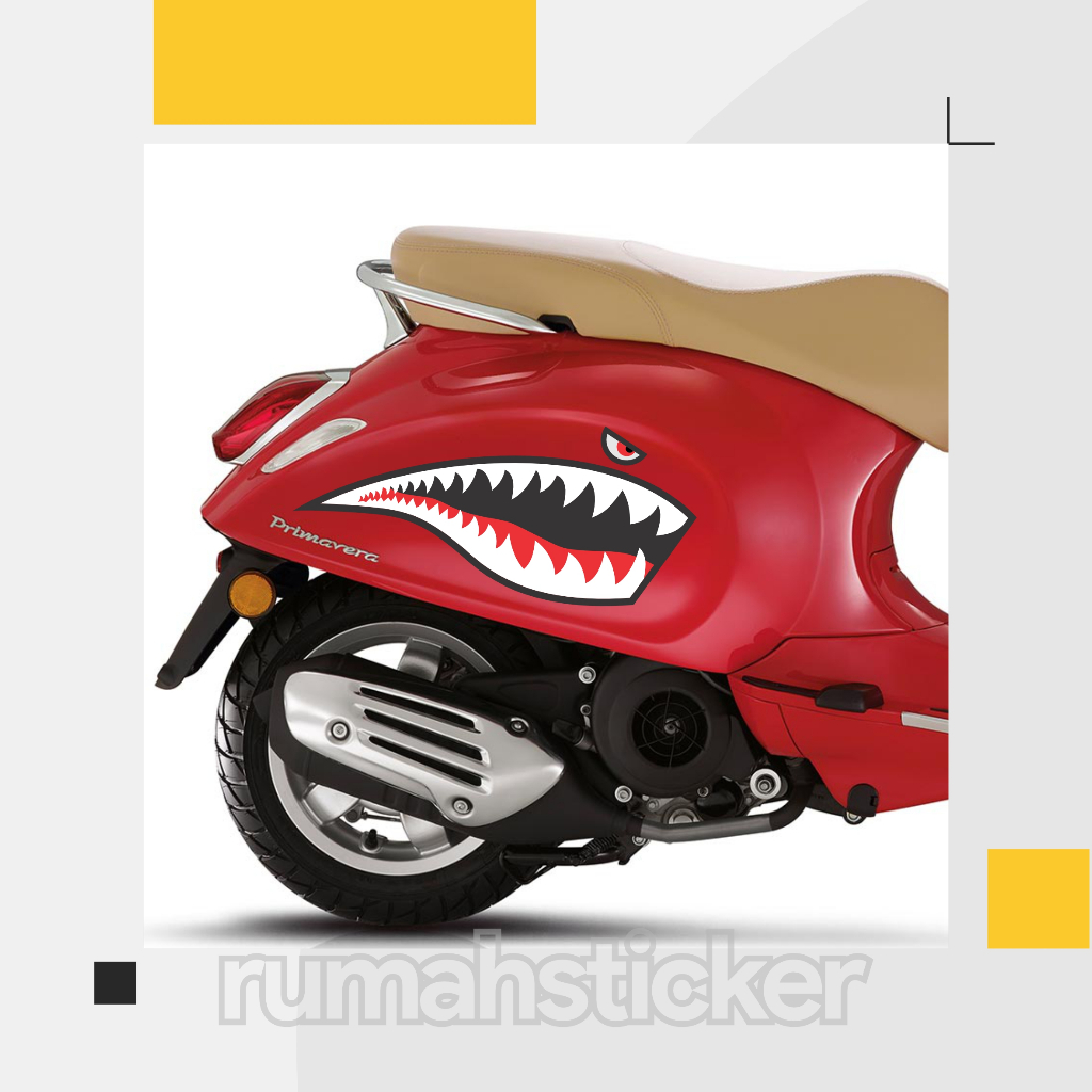 Jual STICKER STIKER CUTTING MOTOR VESPA SCOOPY GENIO DLL SHARK MOUTH ... Jual STICKER STIKER CUTTING MOTOR VESPA SCOOPY GENIO DLL SHARK MOUTH ...