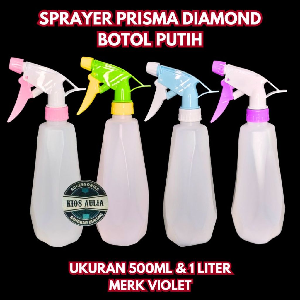 Jual SEMPROTAN BOTOL PRISMA DIAMOND PUTIH SPRAYER 500 ML & 1 LITER ...