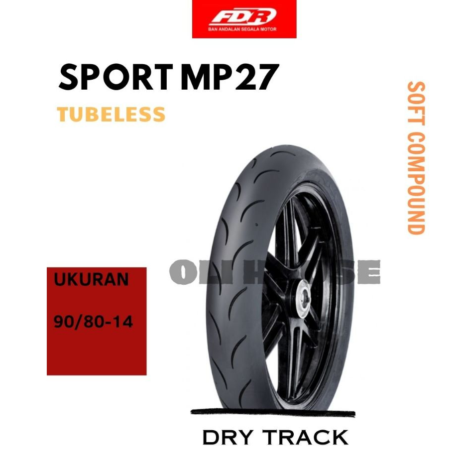 Jual Ban Luar Motor FDR SPORT MP27 Ukuran 90/80 Ring 14 Tubeless Soft ...