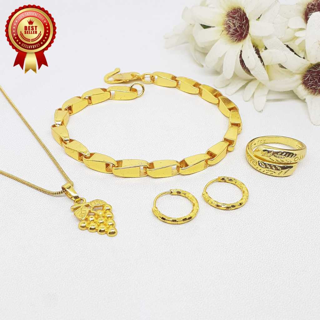 Jual mytitanium-set xuping lapis emas model kekinian wanita dewasa kwalitas terbaik F783 ...