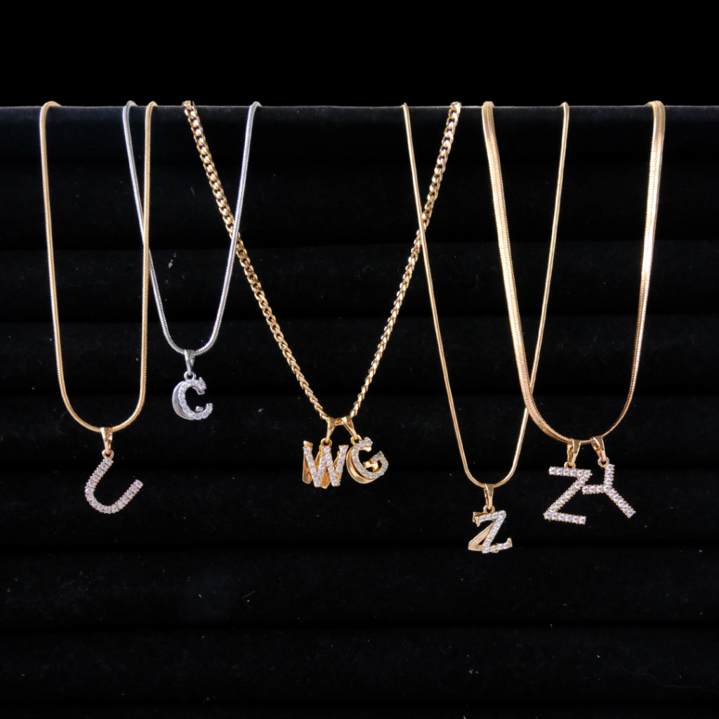 Jual Kalung Liontin Inisial Alfabet Huruf Nama Initial Alphabet Letter ...