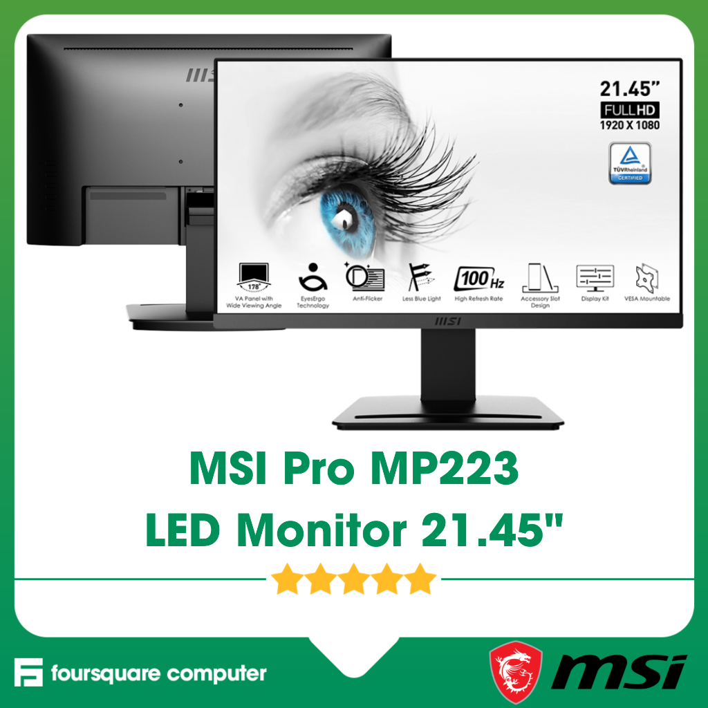 Jual LED Monitor 22 Inch MSI PRO MP223 100Hz VA Full HD | Shopee Indonesia