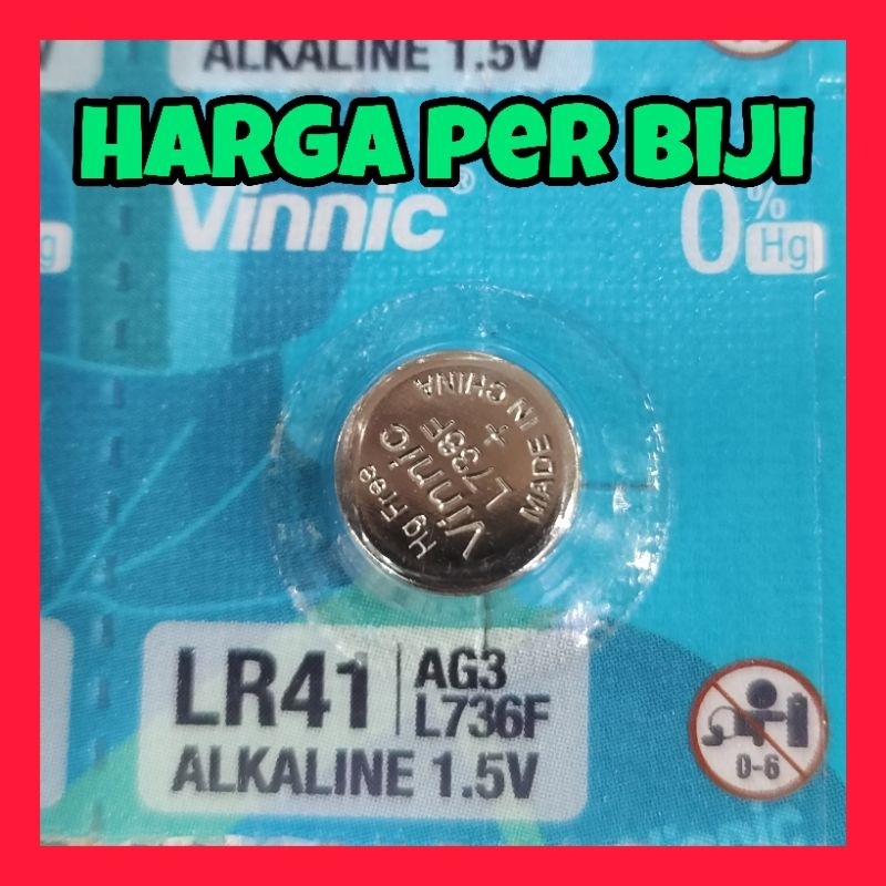 Jual baterai jam tangan vinnic lr41 ag3 l736f bateray original tahan lama tidak bocor untuk ...