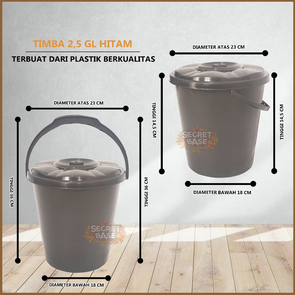 Jual TIMBA AIR TUTUP - Gagang / Timba Plastik / Ember Tutup / Ember ...
