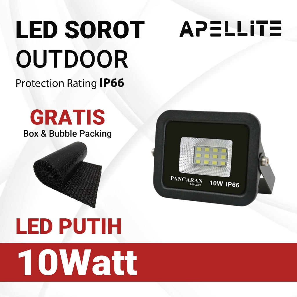 Jual Lampu Sorot LED 10W-200W Cahaya Putih/Kuning / Lampu Tembak Flood Light / Merk Pancaran ...