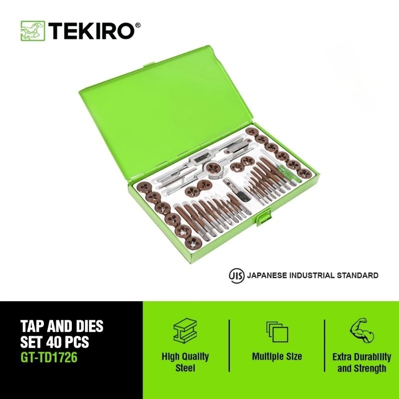 Jual Tekiro Tap And Die Set 40 Pcs Hand Tap Ulir Baut Alat Senai Buat ...