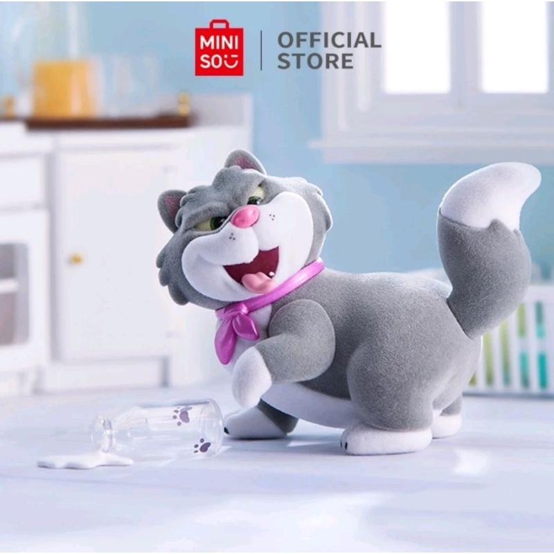 Jual MINISO Disney Fluffy Cat Blind Box Marie and Lucifer | Shopee ...