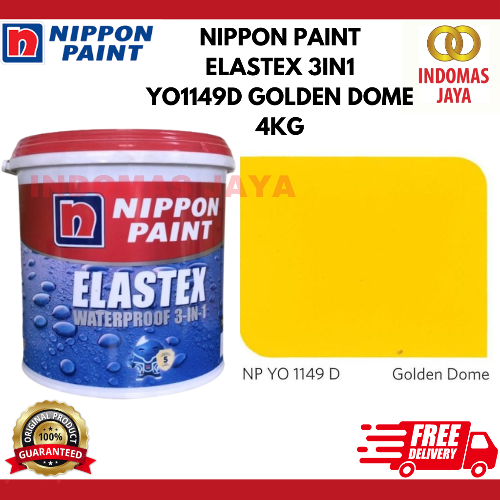 Jual CAT ELASTEX WATERPROOF NIPPON PAINT YO1149D GOLDEN DOME 4 KG ...