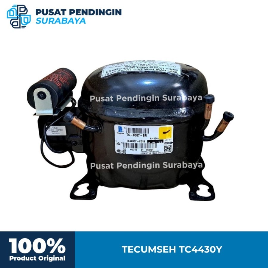 Jual KOMPRESOR CHILLER 1/4PK FREON R134 - TECUMSEH TC4430Y - COMP ...