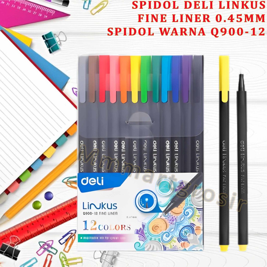 Jual Spidol Deli Linkus / Fine Liner Linkus 0.45mm / Spidol Warna Q900 ...