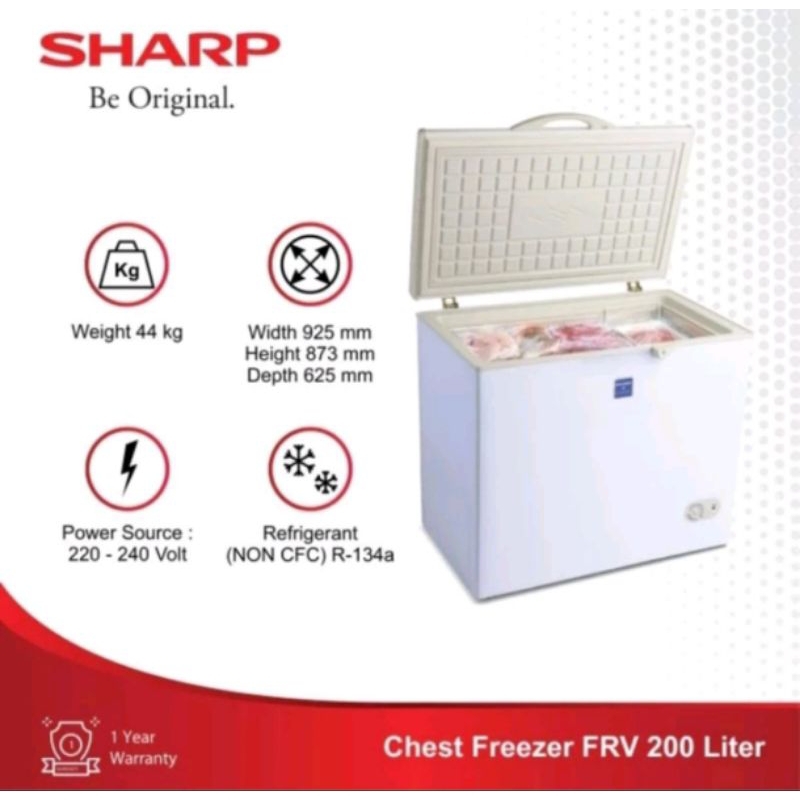 Jual boks freezer Sharp 200 liter/ boks chest freezer Sharp FTV 200 liter | Shopee Indonesia
