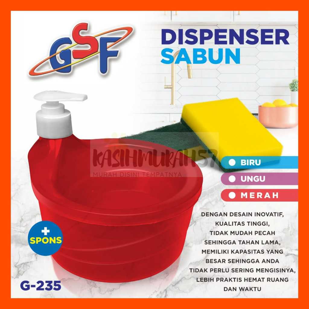 Jual DISPENSER SABUN BULAT GSF G-235 / TEMPAT SABUN BULAT + SPONS CUCI ...