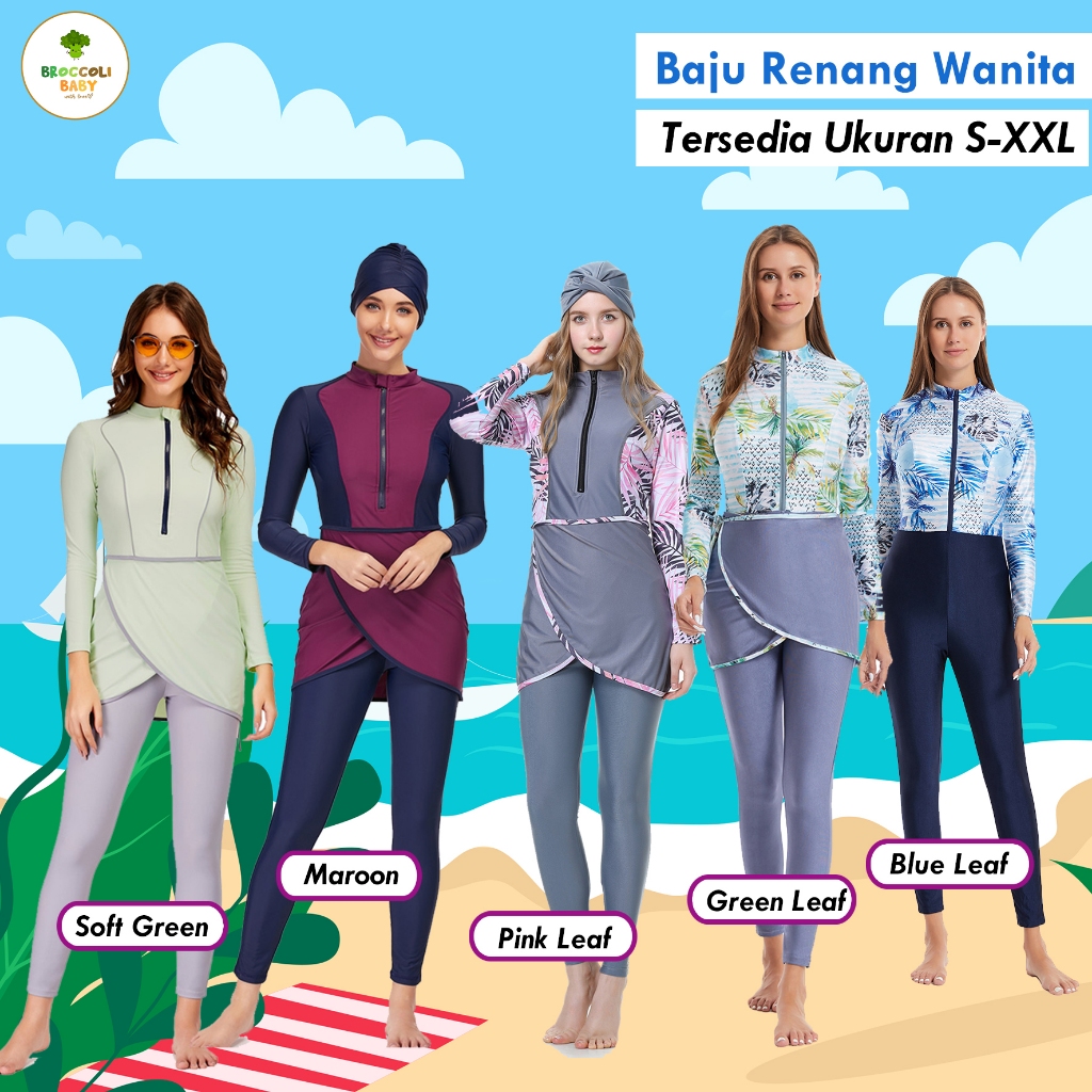 Jual BROCCOLI BABY - Baju Selam Renang Wanita Muslim Diving Moslem Set ...