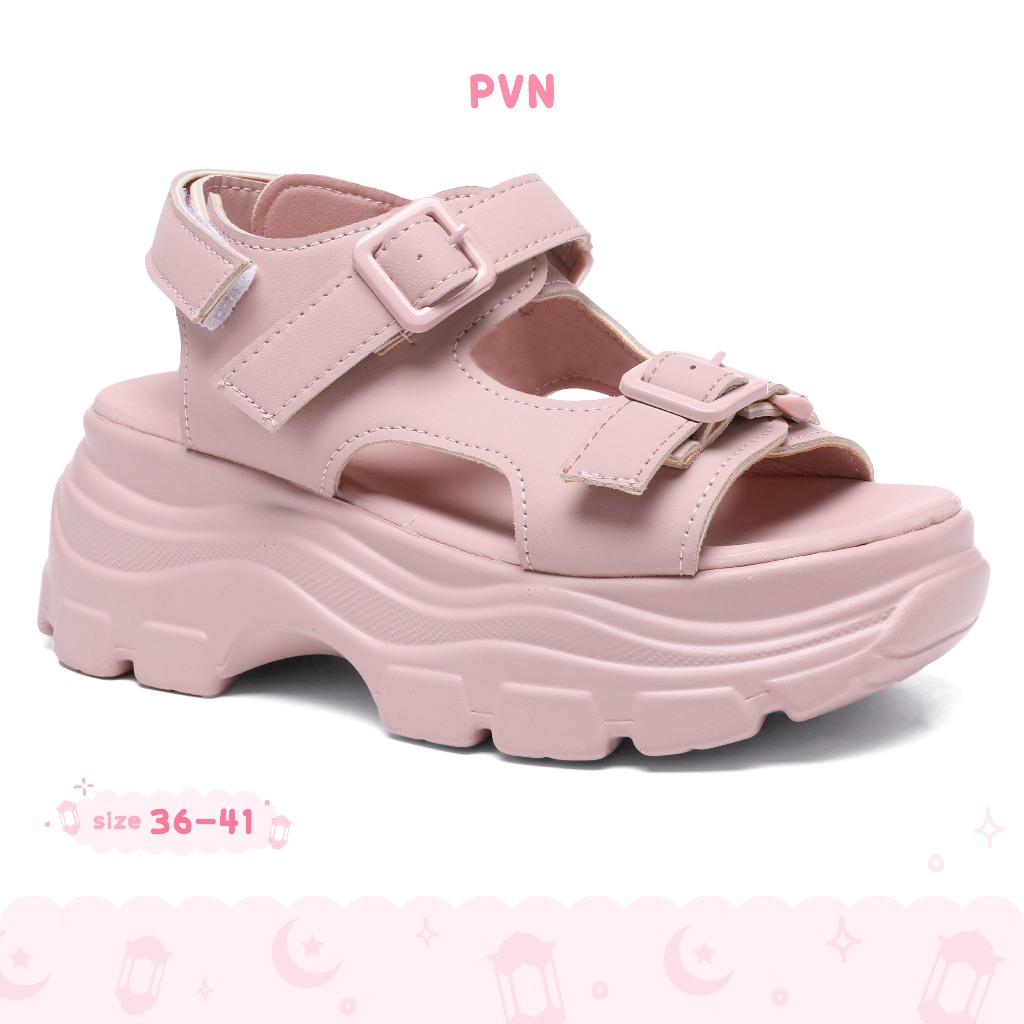Jual PVN Doyoung Sandal Wanita Tali Pink 397 | Shopee Indonesia