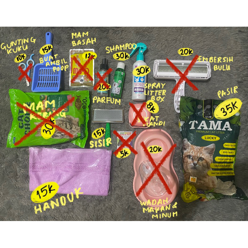 Jual Peralatan/Perlengkapan Kucing LENGKAP 1 SET (NEW & PRELOVED ...
