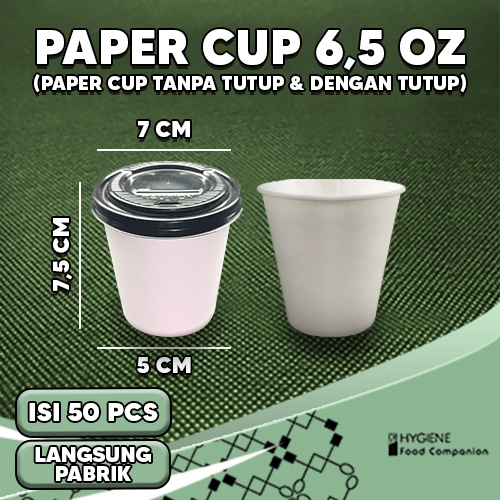 Jual Paper Cup Tahan Panas / Hot Paper Cup / Gelas Kertas Minuman 6,5 Oz | Shopee Indonesia