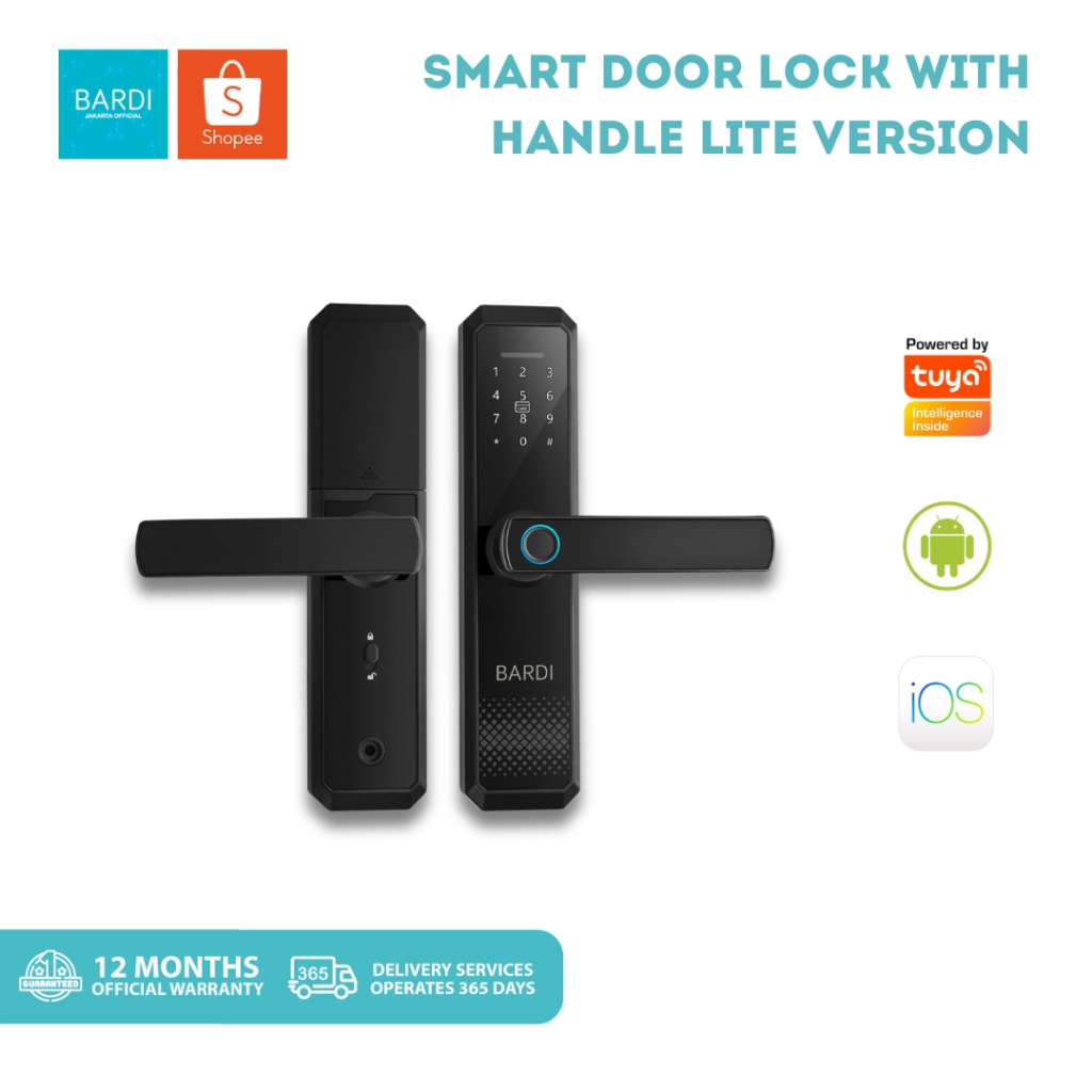Jual BARDI Smart Door Lock LITE Handle Kunci Pintu Otomatis Digital ...