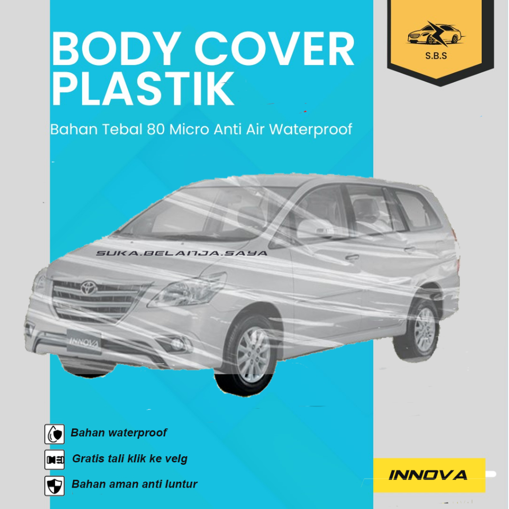 Jual Body Cover Mobil Transparan Innova Sarung Mobil innova lama innova ...