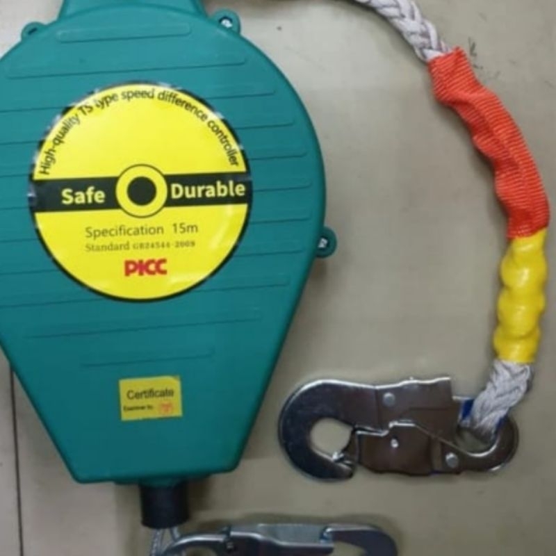 Jual Fall arrester Retractable lifeline Safety wire rope smaal hook 150 ...