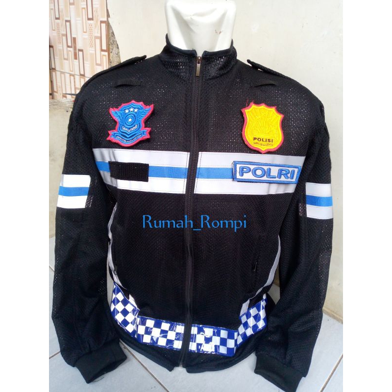 Jual Jaket Polisi full logo palang Biru | Shopee Indonesia