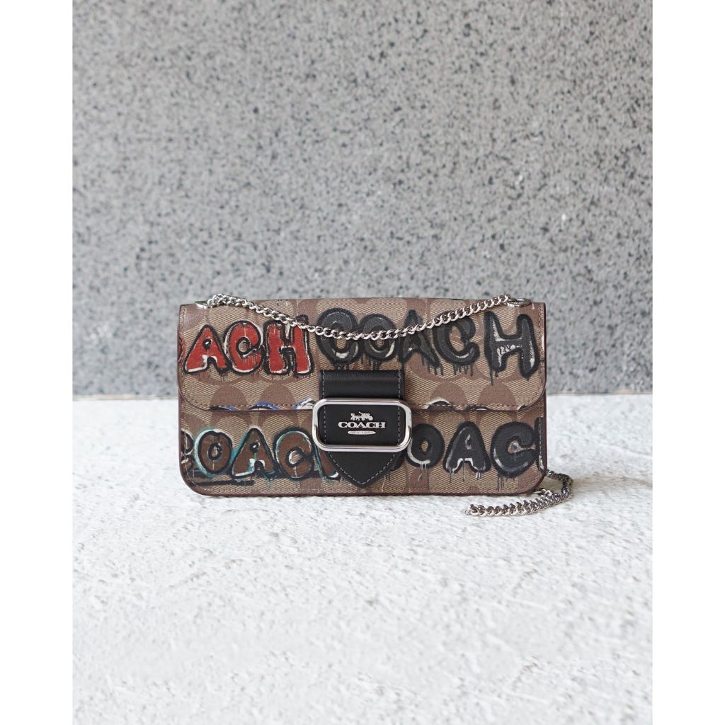 Jual COACH morgan crossbody X mint serf sign khaki multi | Shopee Indonesia