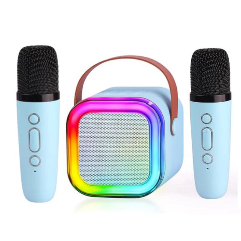 Jual MINI KARAOKE K12 Colorful Mini Karaoke Microphone Speaker 2Mic ...