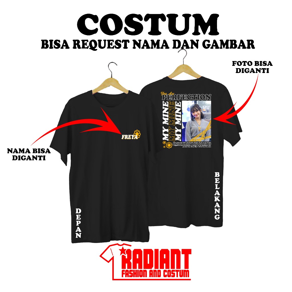 Jual KAOS COSTUM BUCIN AESTHETIC BISA REQUEST NAMA DAN FOTO - KAOS SATUAN - KAOS COSTUM - SABLON ...