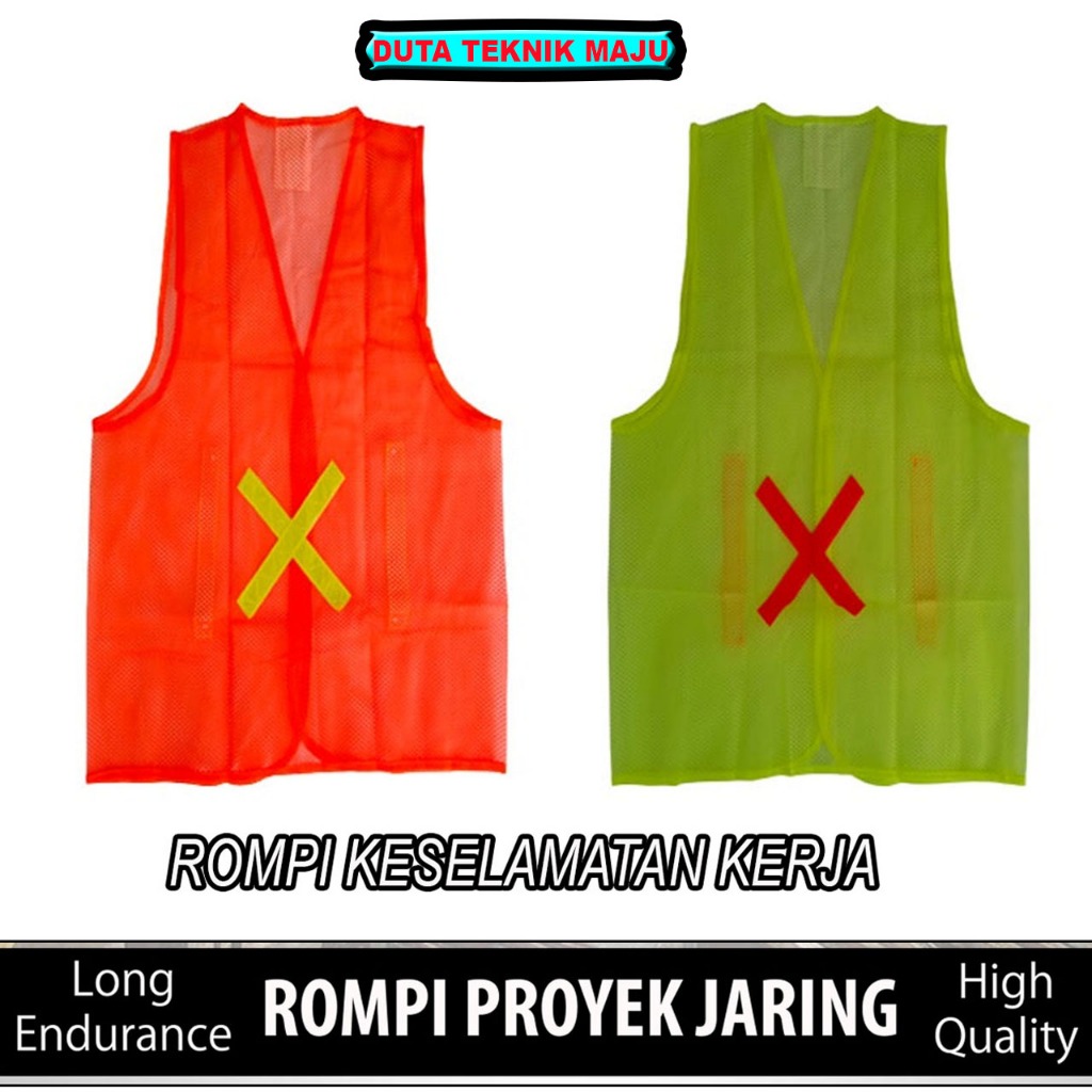 Jual Rompi Jaring / Safety Vest / Rompi Proyek Keselamatan Kerja ...