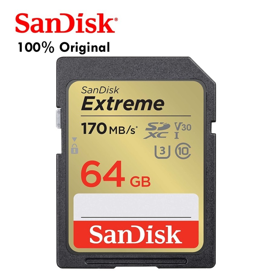 Jual SANDISK SDCARD EXTREME 64GB 170MB/S - SD CARD EXTREME 64 GB ...