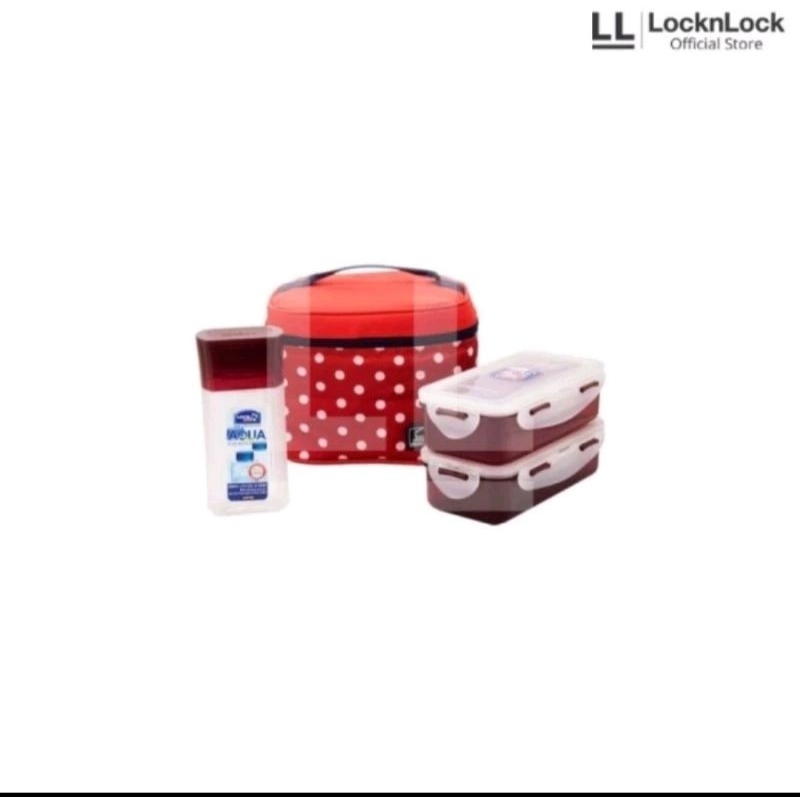 Jual lock n lock lunch box dotted 3p | Shopee Indonesia
