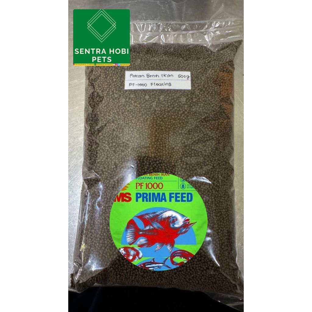 Jual Pelet Prima Feed PF 1000 250gr gram Pakan Burayak Benih Bibit Ikan ...