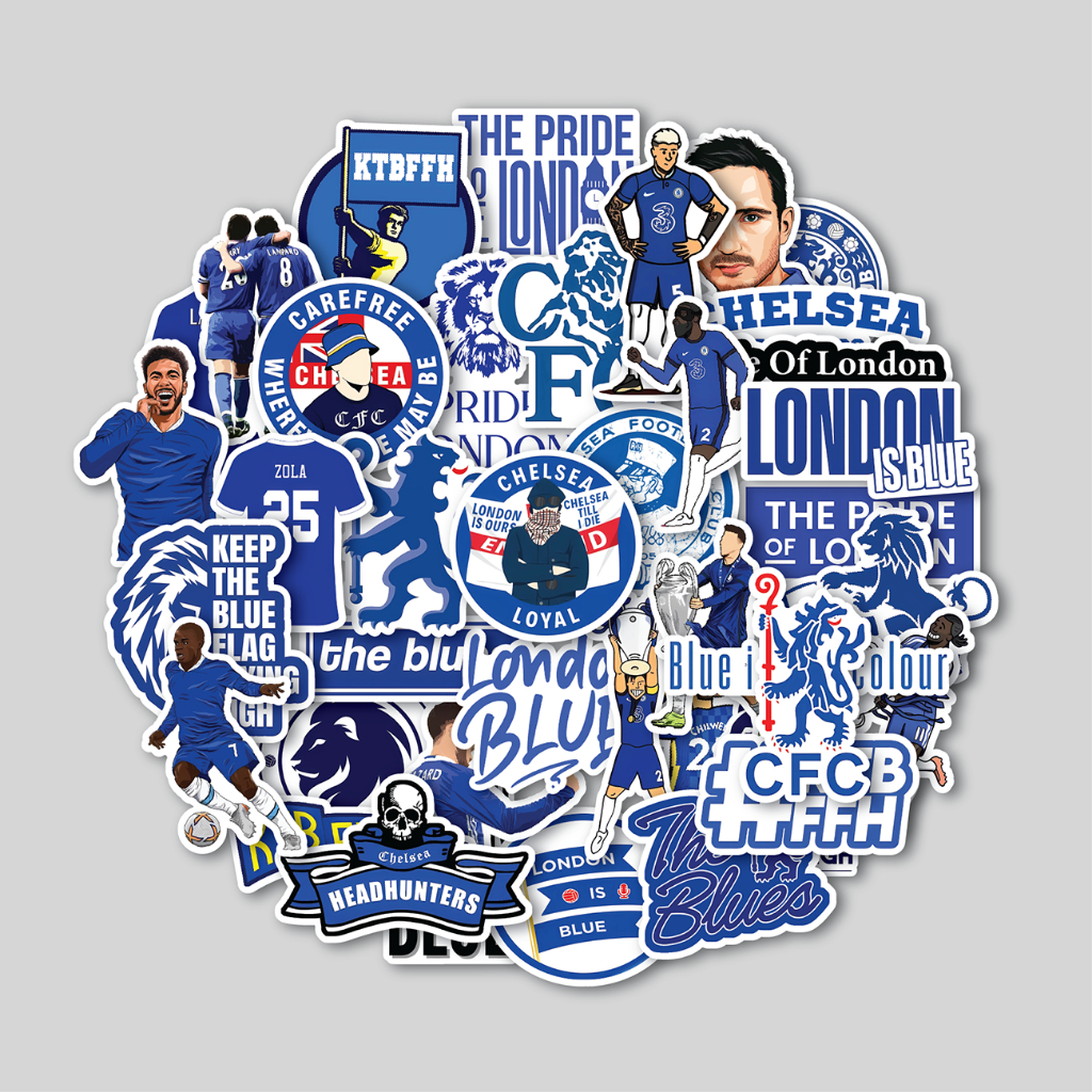 Jual STICKER PACK CHELSEA | STICKER TUMBLER | STIKER LAPTOP KOPER HELM ...