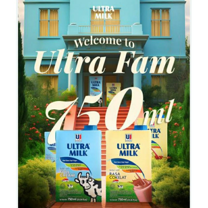 Jual ultra milk uht cokelat dan full cream 750 ml | Shopee Indonesia