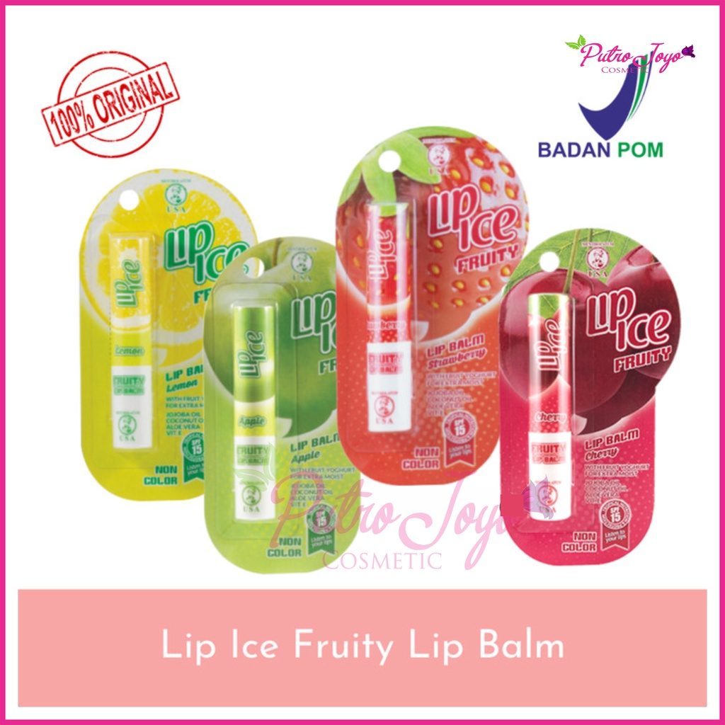 Jual LIP ICE Fruity Lip Balm SPF 15 Regular non color | Shopee Indonesia