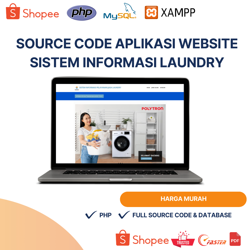 Jual Source Code Aplikasi Website Sistem Informasi Laundry Beserta ...