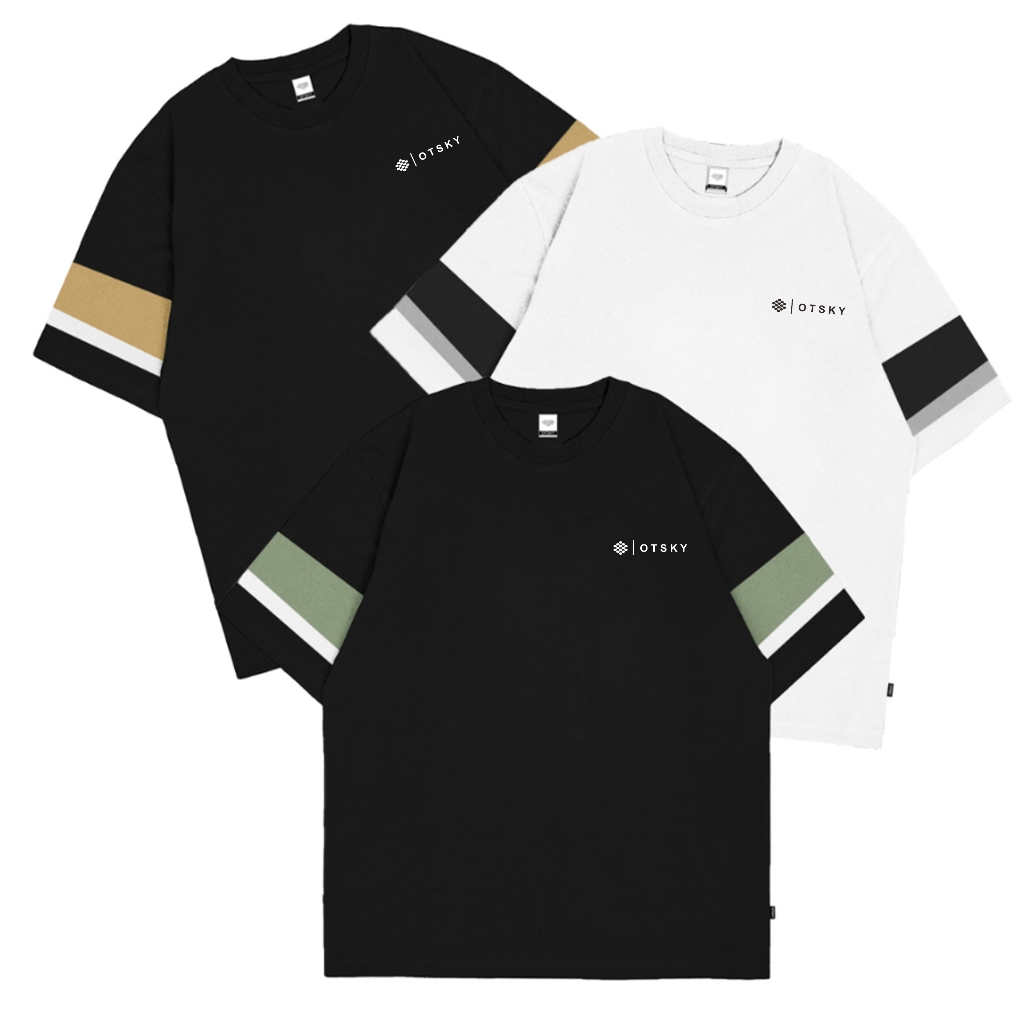 Jual Otsky Kaos Pria Basic Line Logo Sleeve Cotton Combed 24s (N ...