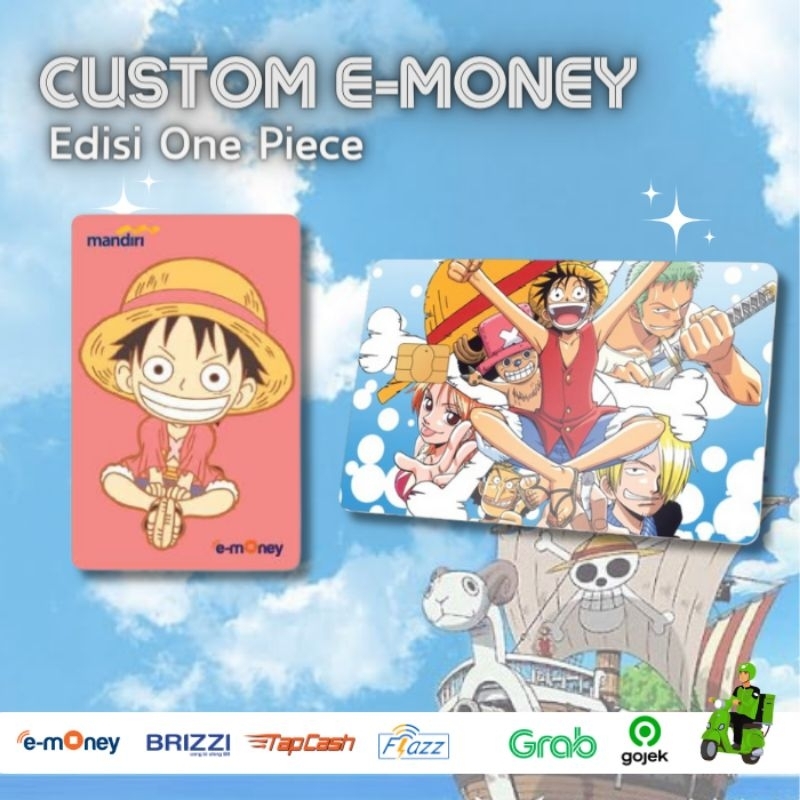 Jual CUSTOM E-MONEY EDISI ONE PICE PRINT UV | Shopee Indonesia