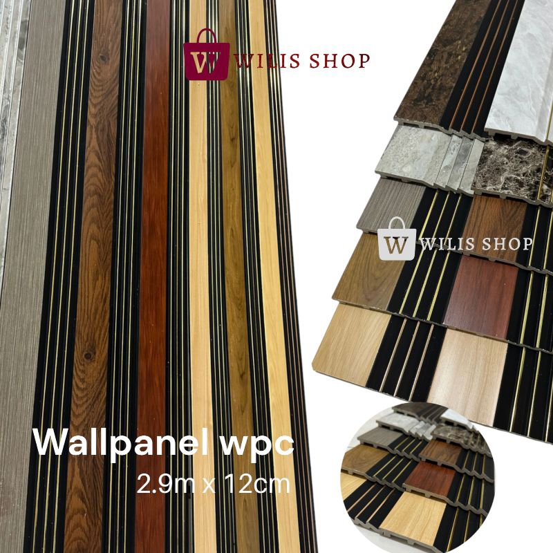 Jual Wall Panel PVC / Kisi Kisi Kayu / wood 2.9m x 12cm panel Dinding ...