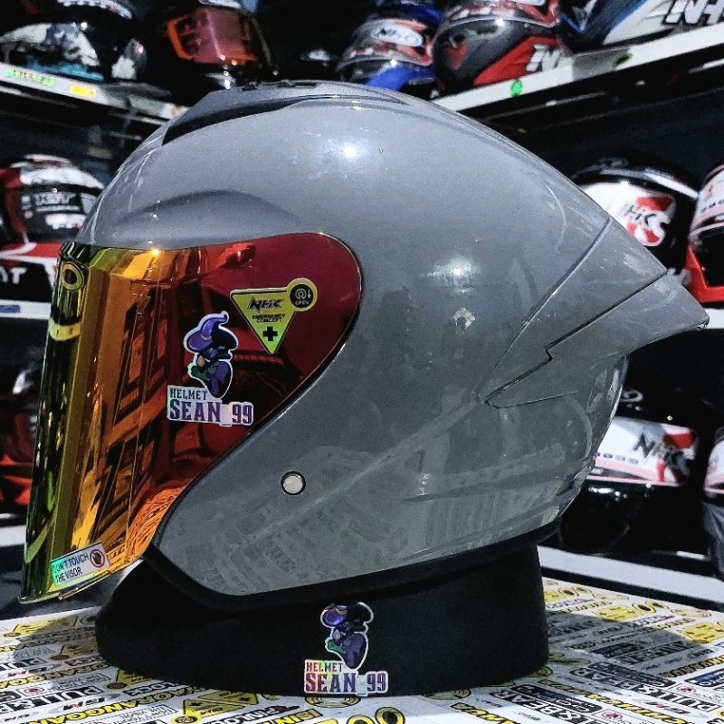 Jual HELM NHK N1 MAX SOLID PAKET VISOR IRIDIUM HALF FACE ORIGINAL SNI ...