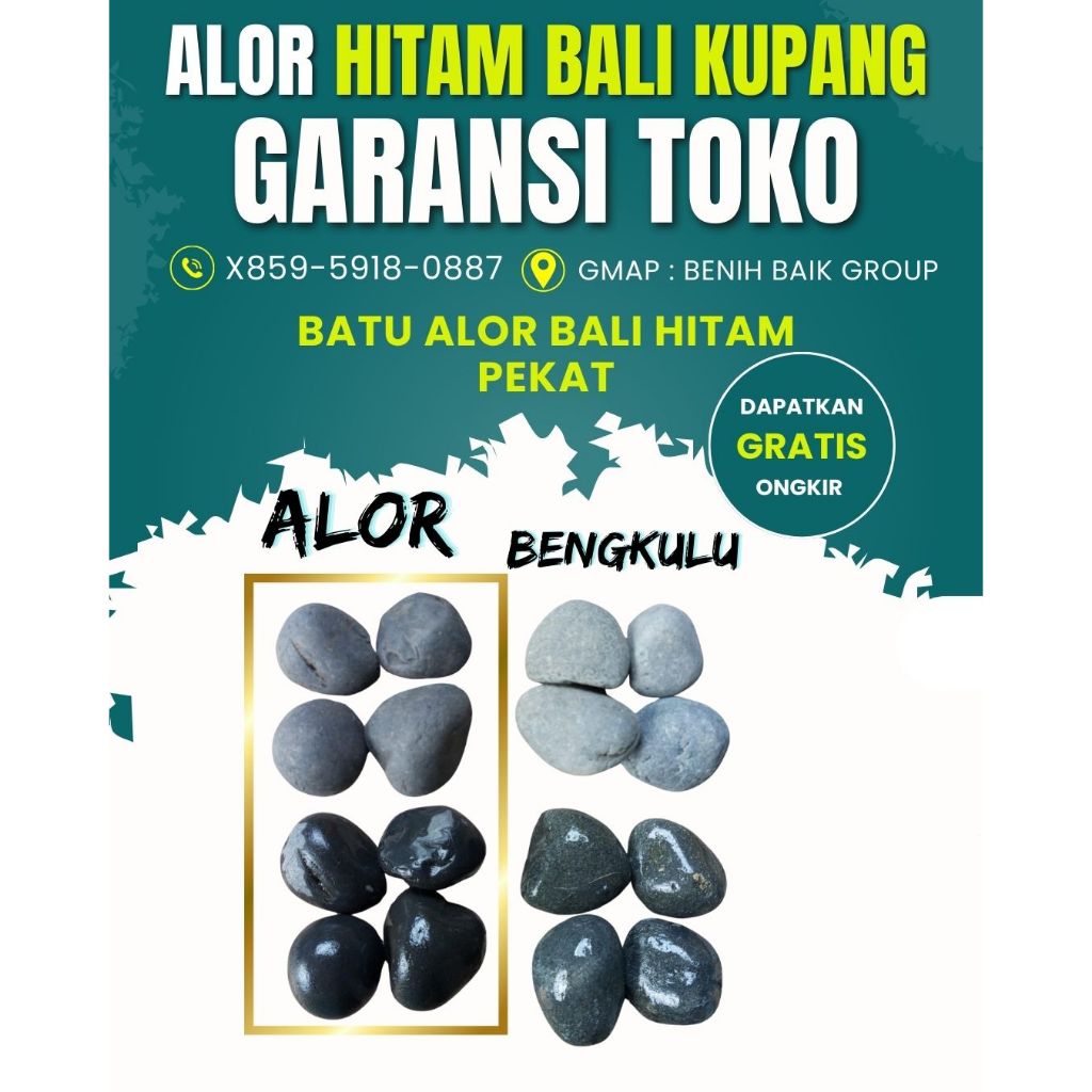 Jual Asli Batu Alor bali / Batu Hitam / Aquascape / 1 kg / Hias Taman ...