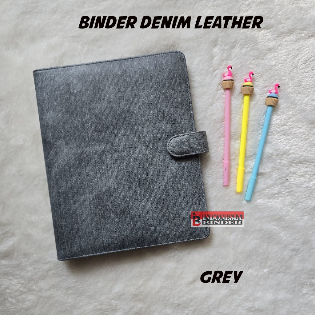 Jual BINDER PREMIUM BAHAN JEANS/DENIM ukuran A6, A5, B5 | Shopee Indonesia