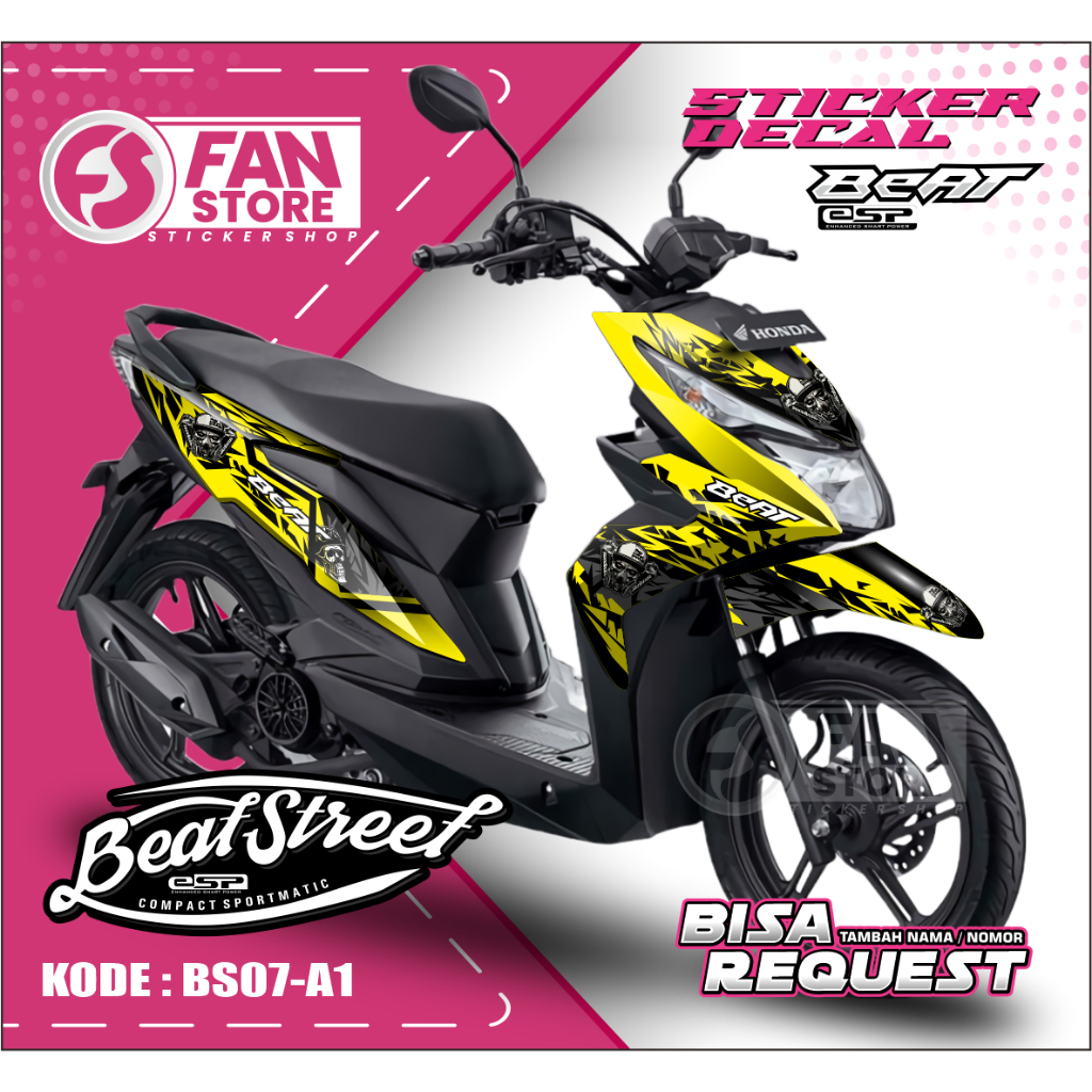 Jual STICKER DECAL BEAT STREET OLD FULL BODY FULL BLOK- STICKER MOTOR ...