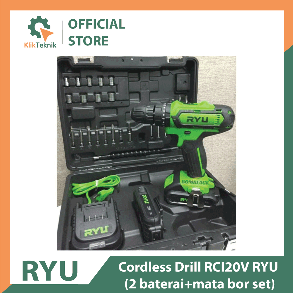 Jual RYU Cordless Impact Drill 20V Rci20V - Mesin Bor Baterai | Shopee Indonesia