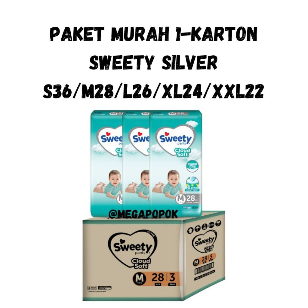 Jual 1-DUS SWEETY SILVER ISI 8 BALL S36/M28/L26/XL24/XXL22 | Shopee ...