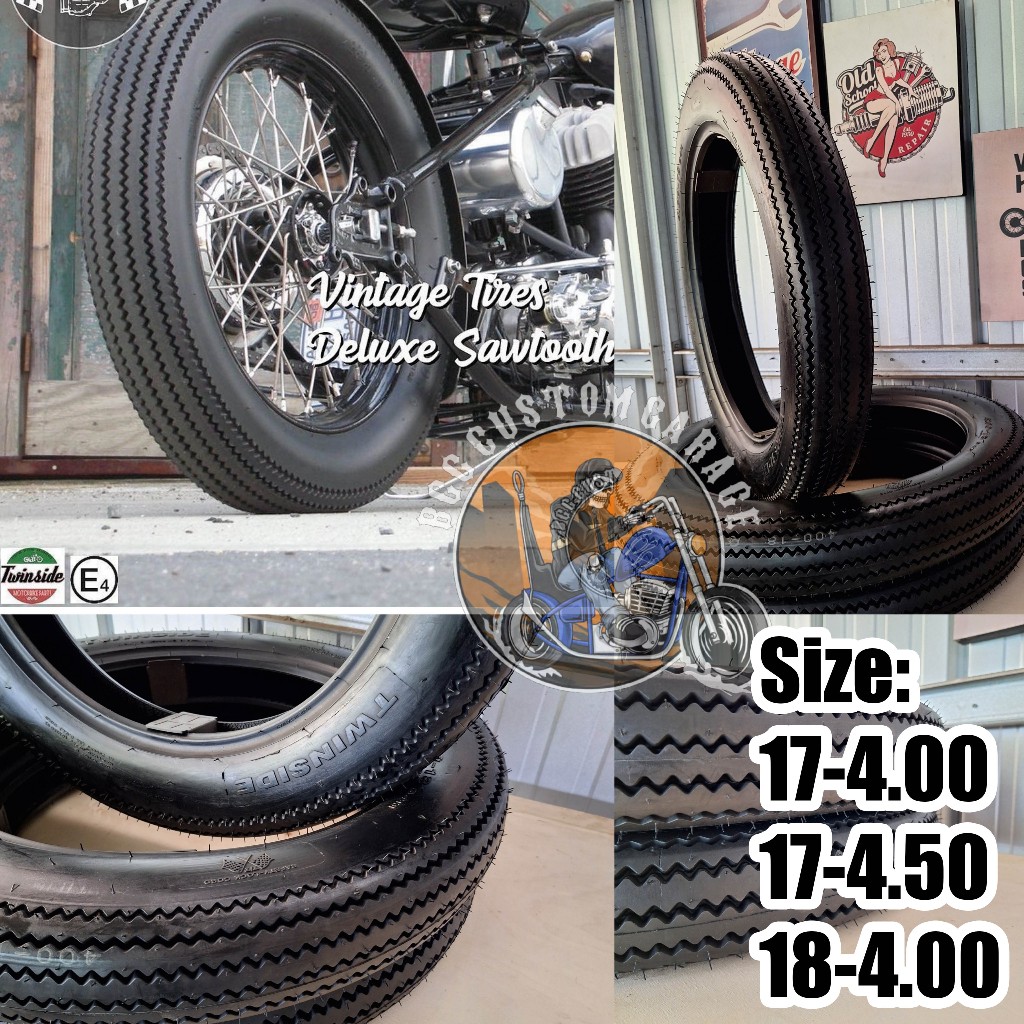Jual Ban Twinside Vintage Tires Deluxe Sawtooth . Ban Chopper . Ban ...